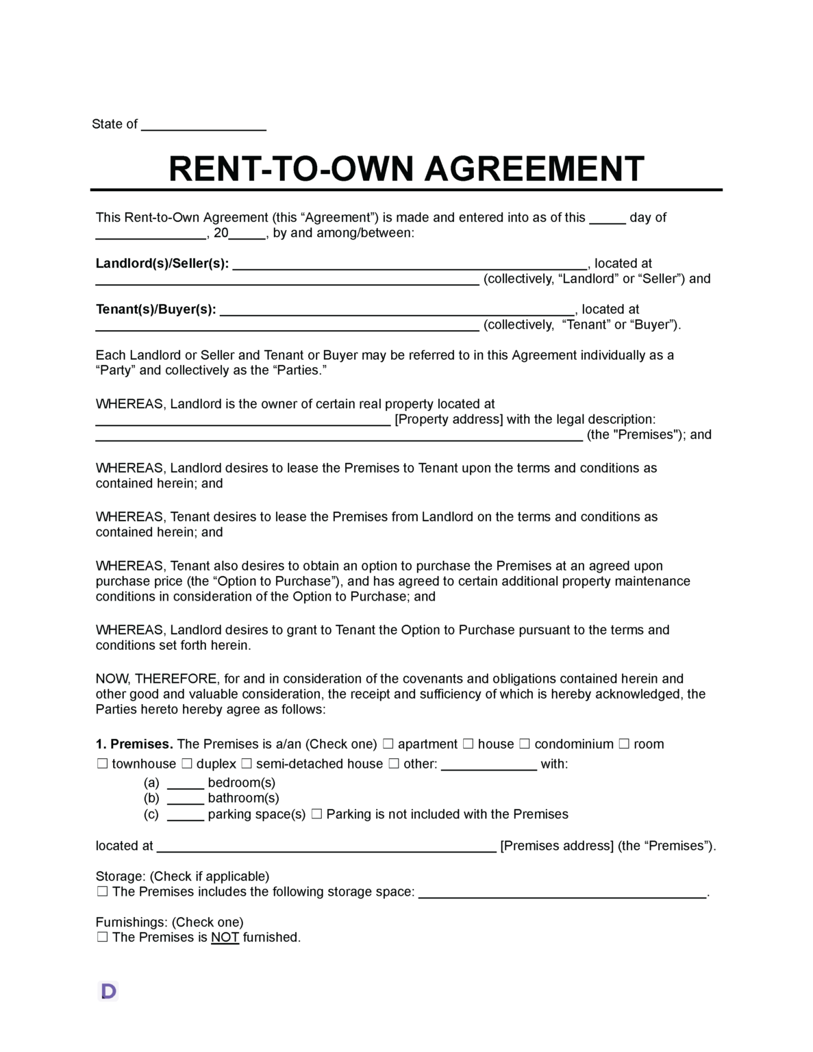 Free Lease Agreement Template | PDF & Word | Document Genius