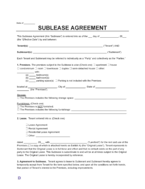 Free Lease Agreement Template | PDF & Word | Document Genius
