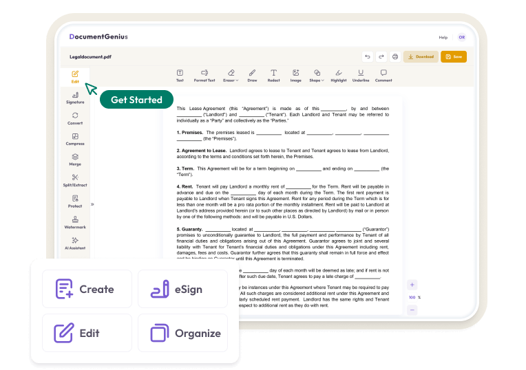 Free Online PDF Editor & Tools | Document Genius