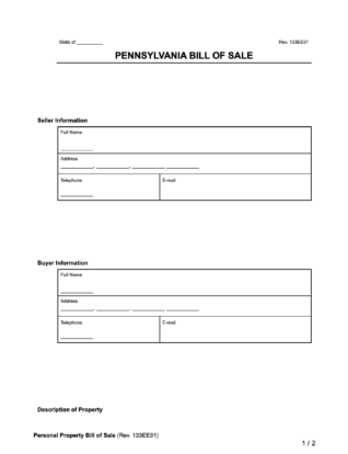 Free Pennsylvania Bill of Sale Form | Document Genius